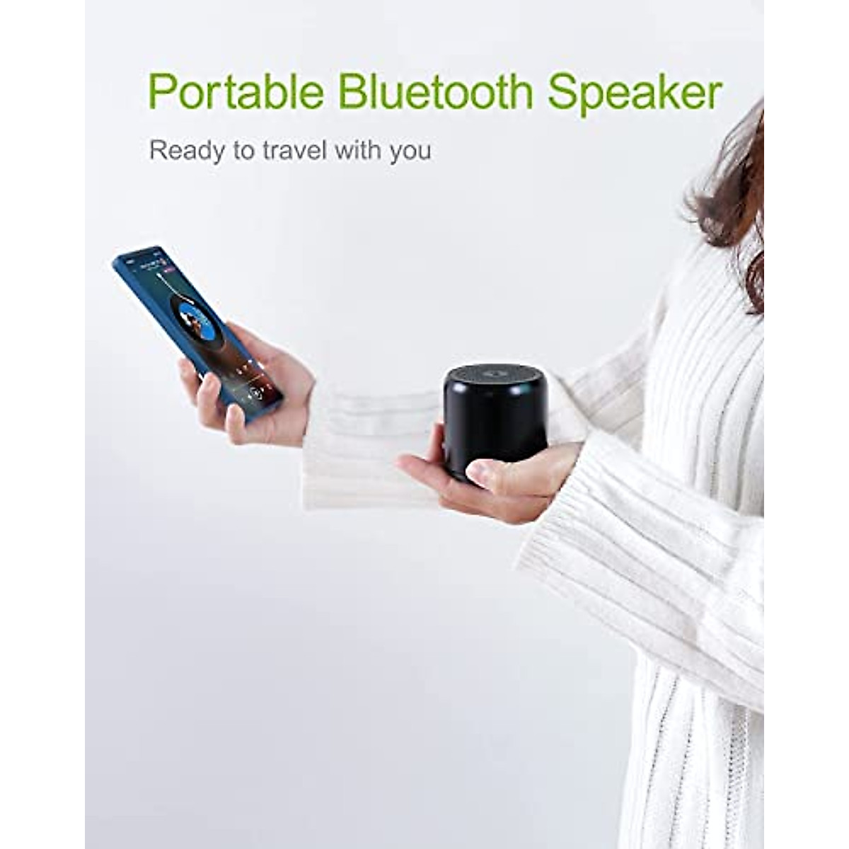 EWA A106Max Loud Bluetooth Speakers Extra Deep Bass, 8W HD Sound Louder Volume Wireless Speaker, Bluetooth 5.0 Wireless for Home, Party, Outdoor, Travel (Black)