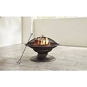 Style Selections 29.5-in W BlackHigh Temperature Powder Coated Steel Wood-Burning Fire Pit (SRFP153)