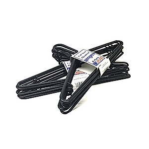 THE UM24 Light Weight Plastic Adult Cloth Hangers Black – 16 Ct.