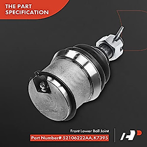 A-Premium Set of 6, Upper Lower Ball Joint, Outer Tie Rod End Compatible with Dodge Dakota 2000-2004, Durango 2000-2003, 4WD Only