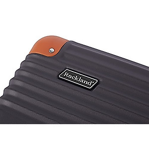 Rockland Berlin Hardside Expandable Spinner Wheel Luggage Set, Charcoal, 3-Piece (20/24/28)