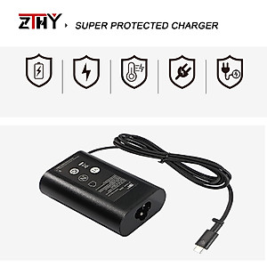 New 45W USB-C Type C AC Adapter Laptop Charger Replacement for Dell XPS 12 13 9360 9365 9370 9300 9380 9310 2-in-1 Latitude 7200 7210 7370 5175 5285 5290 Chromebook 3100 3400 2in1 LA45NM150 Power