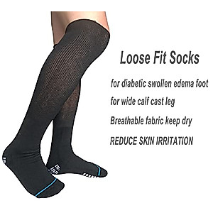 2 Pairs Replacement Sock Liner for Orthopedic Walking boot Air Cam Walkers, Cast Socks Under Air Cast Brace Surgical Broken Leg Toe Fracture boot