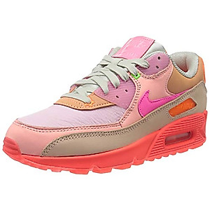 Nike Women's Air Max 90, Bright Crimson/Pure Platinum, 10.5