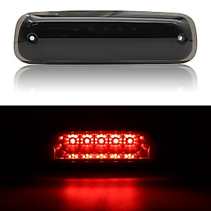 LED 3rd Third Brake Light for Cherokee 97-01, KEWISAUTO Smoked Black Center High Mount Stop Light for Jeep Cherokee 1997 1998 1999 2000 2001 Accessories(1PCS, Replace# 55155614AE)