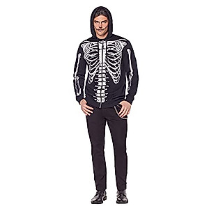 Spirit Halloween Adult Skeleton Hoodie | Classic Halloween - L Multicolored