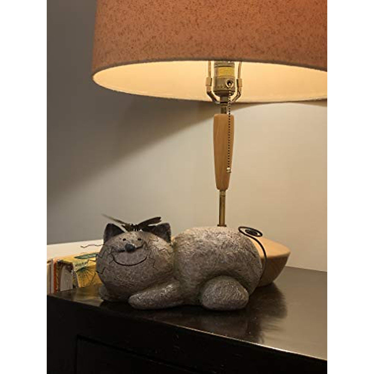 Unido Box Resin Resting Cat Statue, Garden Stone - Perfect for Garden Accent and Home Décor