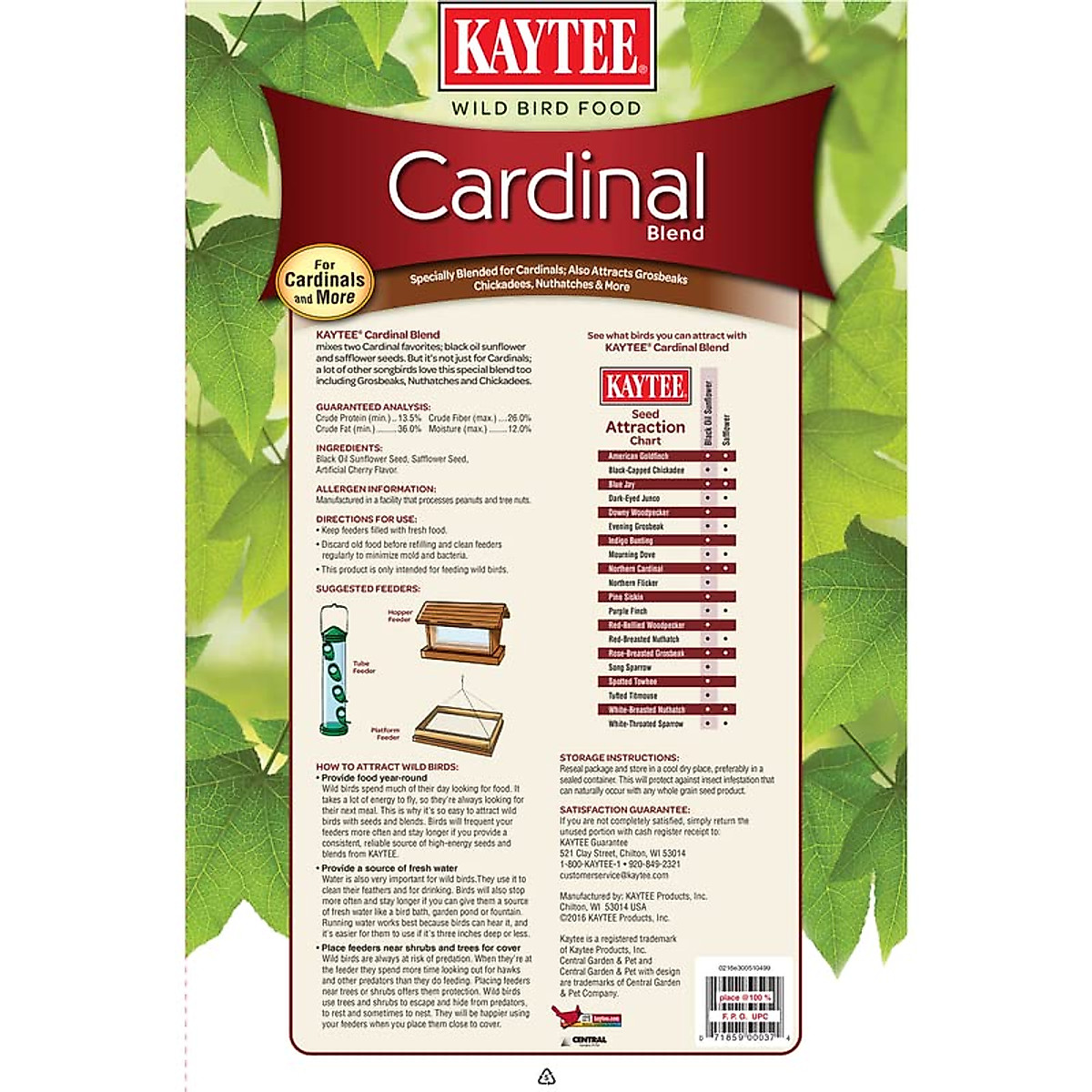 Kaytee Products 100525367 15 lb Cardinal Food