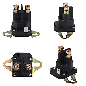 Stylemafia Starter Solenoid fit for Husqvarna 539101714 Trombetta 854-1221-210 Bobcat John Deere Snapper MTD, Universal Applications 3 Terminal 12VDC Most 3-pin MTD/Murray Riding mowers