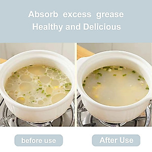 80 Sheets Kitchen Food Oil Absorbing Paper Baking Paper Food Grade Oil Absorbent Paper for Soup,Food Oil Absorbing Pad to Absorb the Excess Oil Grease from Fried Barbecue Foods