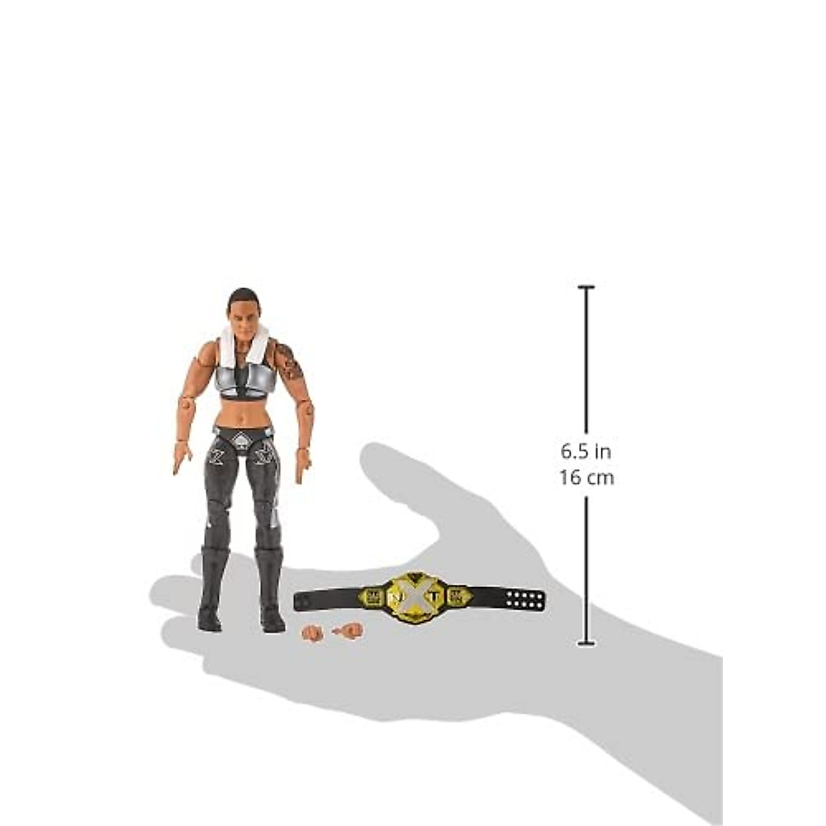 Mattel WWE Shayna Baszler Fan TakeOver 6-in Elite Action Figure with Fan-voted Gear & Accessories, 6-in Posable Collectible Gift for WWE Fans Ages 8 Years Old & Up