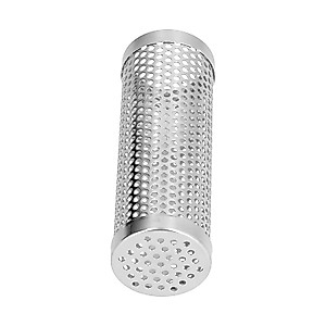 BORDSTRACT Smoker Tube, Cylindrical Detachable Large Capacity Fruit Wood BBQ Pellet Smoker Box, Stainless Steel BBQ Pellet Tube Smoker for Any Grill or Smoker(S 15.3x5.3cm)