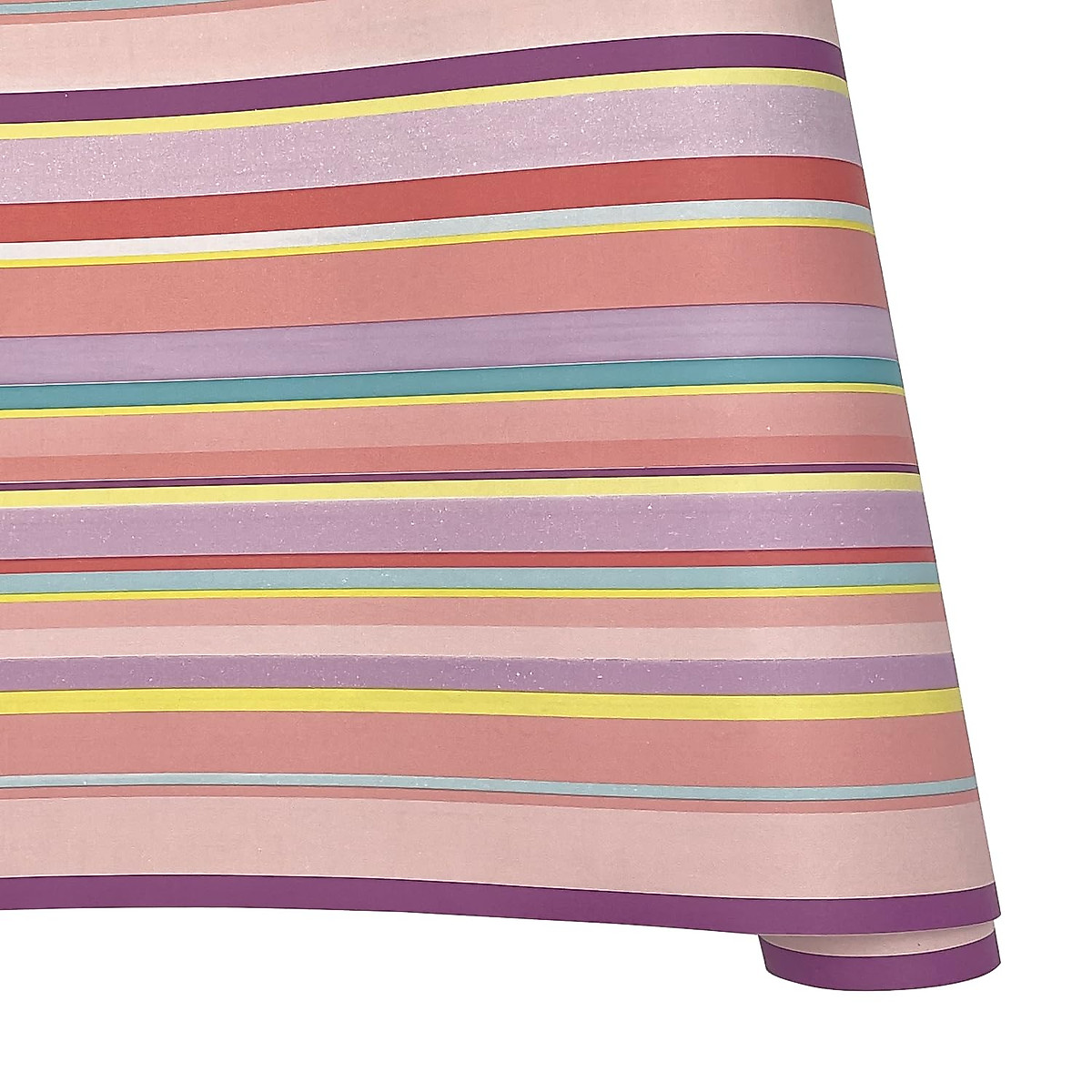 SimpleLife4U Rainbow Stripes Shelf Liner Self-Adhesive Furniture Paper Refurbish Old Makeup Storage Boxes Nightstand 17.7 Inch by 13 Feet