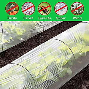 SORANGEUN 2pcs Greenhouses for Outdoors,122”x20”x16” Portable Greenhouse,Mini Green House with One-Piece Greenhouse Plastic&Garden Hoops for Raised beds,Row Covers