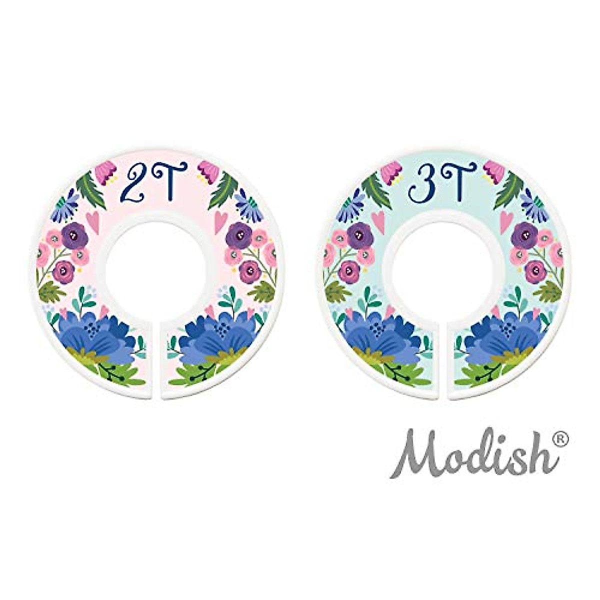 Modish Labels Toddler Clothes Size Dividers, Child Closet Organizers, Size Dividers, Closet Organizer, Closet Dividers, Clothes Organizer, Girl, Boho, Nordic, Flowers (Toddler/Child)