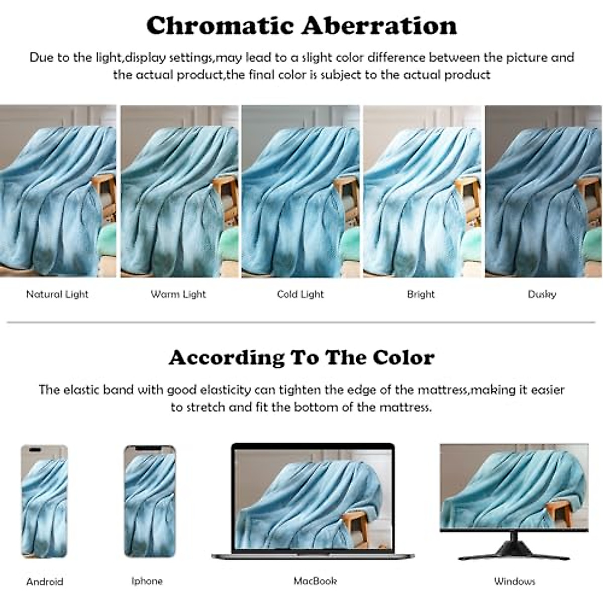 NEWCOSPLAY Super Soft Throw Blanket Light Blue Premium Silky Flannel Fleece Leaves Pattern Lightweight Bed Blanket All Season Use (Light Blue, Throw(40"x50"))