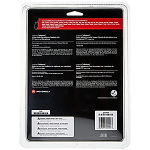 Motorola 1518 Surveillance Headset with PTT Mic, Black, White