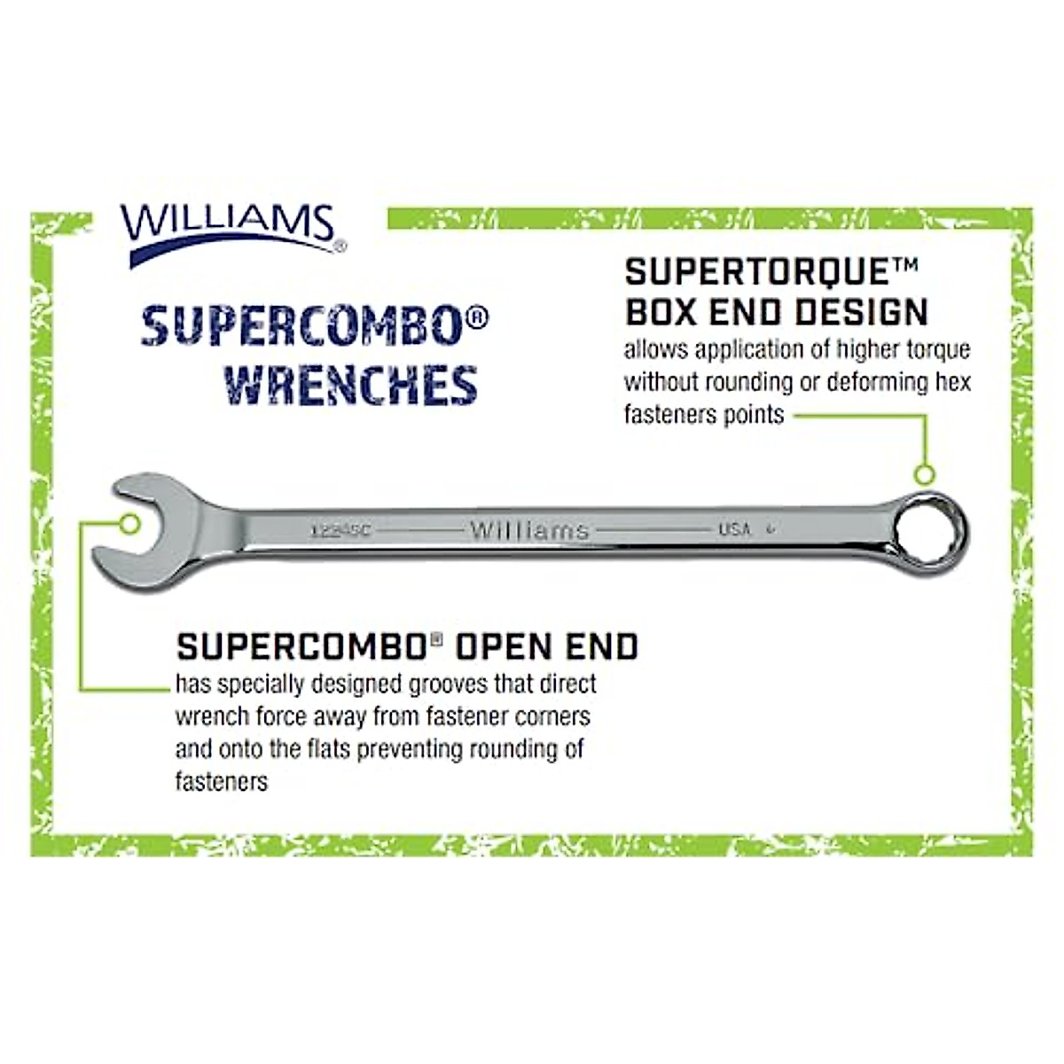 Williams 1216SC Super Combo Combination Wrench, 1/2-Inch