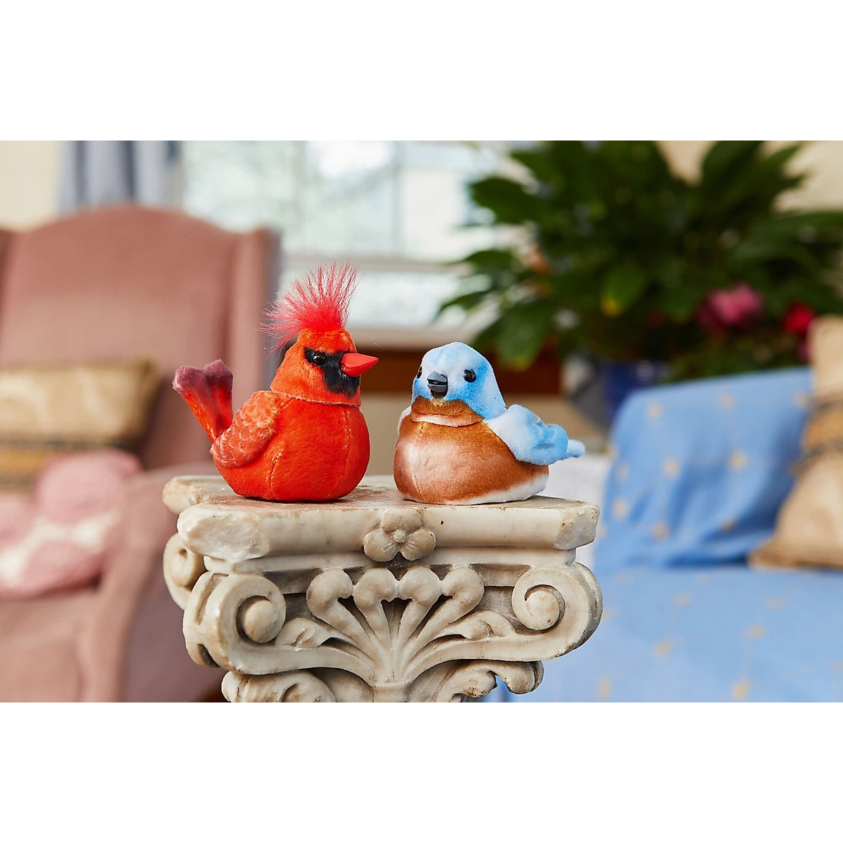 Joy For All Ageless Innovation Companion Pet for Seniors - Walker Squawker - Lifelike Animatronic Bird - Interactive Chirping - Walker Accessories - Therapy Toys for Alzheimers & Dementia - Bluebird