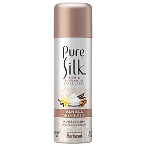 Pure Silk Vanilla Shea Butter Spa Therapy Shave Cream for Women, 7.25 oz, Pack of 6