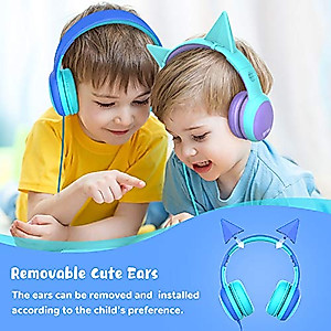 gorsun Kids Headphones with Limited Volume, Children's Headphone Over Ear, Toddler Headphones for Boys and Girls, Wired Headset Earphones for Children