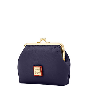 Dooney & Bourke Handbag, Pebble Grain Large Framed Purse Clutch - Midnight Blue