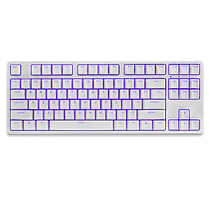 Happy Balls PBT Keycaps Backlit Cherry MX Keycap Set Doubleshot OEM Profile Key Caps for MX Switches Mechanical Keyboards (White Keyset)