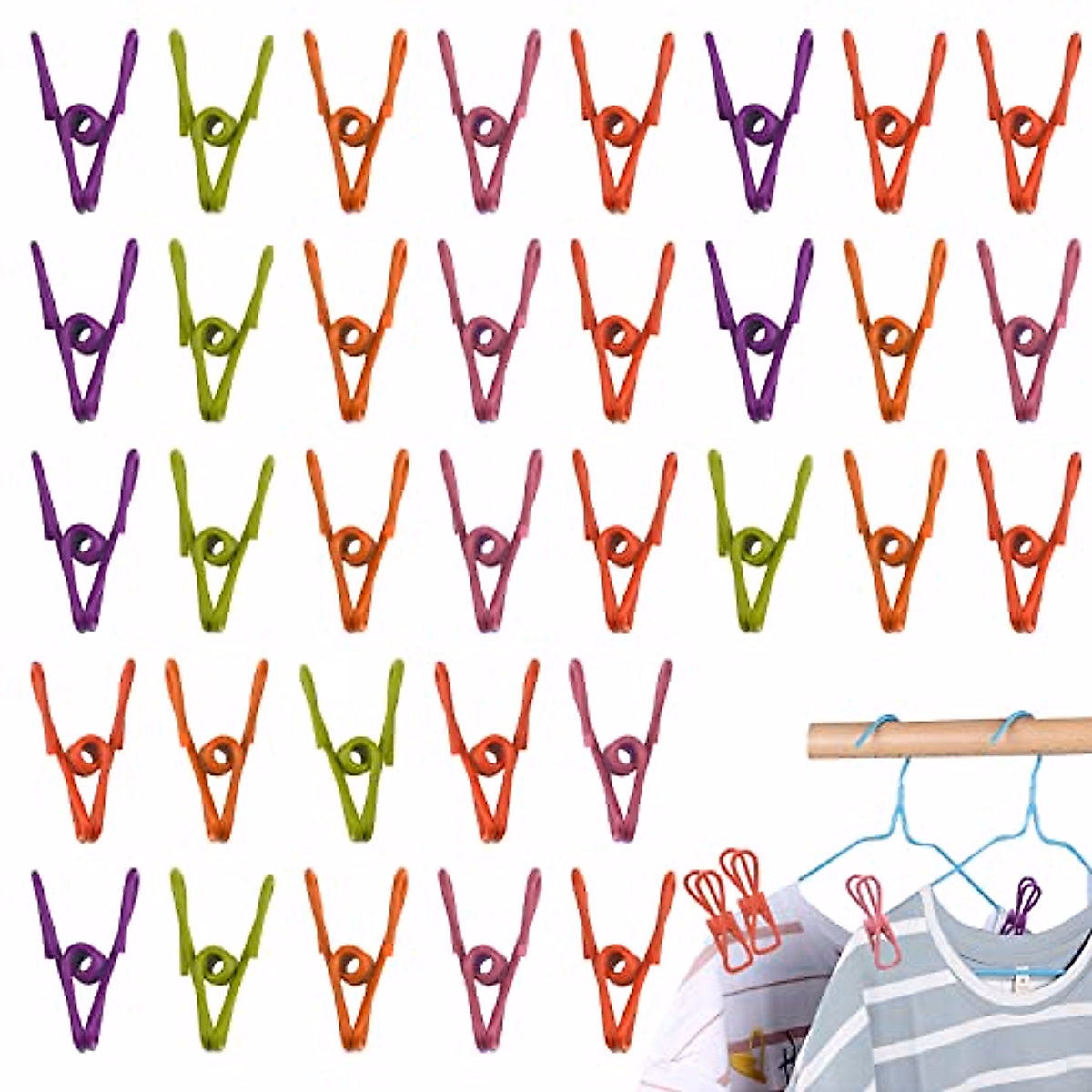 60 Pcs Utility Chip Clips for Chip Bag Food Towel Mini Clothes Pins for Gripstic Photos Pictures Papers and Package Bags