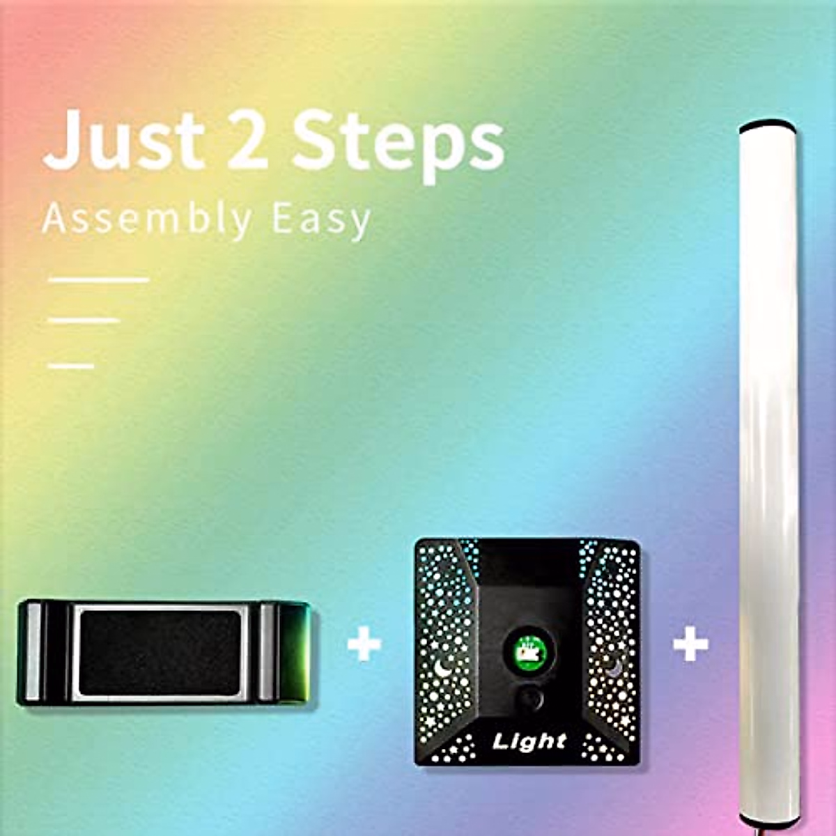 MOCIUN USB Gaming Desktop Headphone Display Stand, RGB Gaming Headphone Stand with USB 2.0 Hub and 3.5 mm Audio Port T-Ouch Control LED Strip Lamp (A)