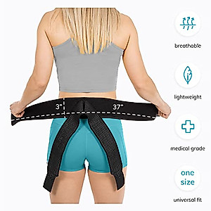 BraceAbility Anterior Pelvic Tilt Brace - Rotated Hip Posture Alignment Correction Belt for Tilted or Twisted Pelvis Girdle Pain, Posterior Pregnancy SPD Treatment, Lower Crossed Syndrome Support