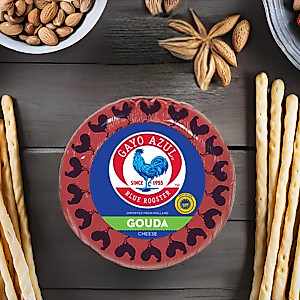 Gayo Azul Mild Gouda Cheese Wheel – Red Wax, 9-10lb (Approx.), Premium Dutch-Style Cheese