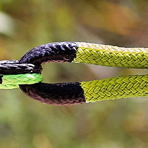 Bubba Rope LIL' BUBBA Model 176650YWG Off-Road Power Stretch Kinetic Kit 1/2" x 20' ft. Recovery Rope With Breaking Strength of 7400 Lb. In Yellow / Black Color, Accessory Ideal for Recovery and Towing Stuck Vehicles