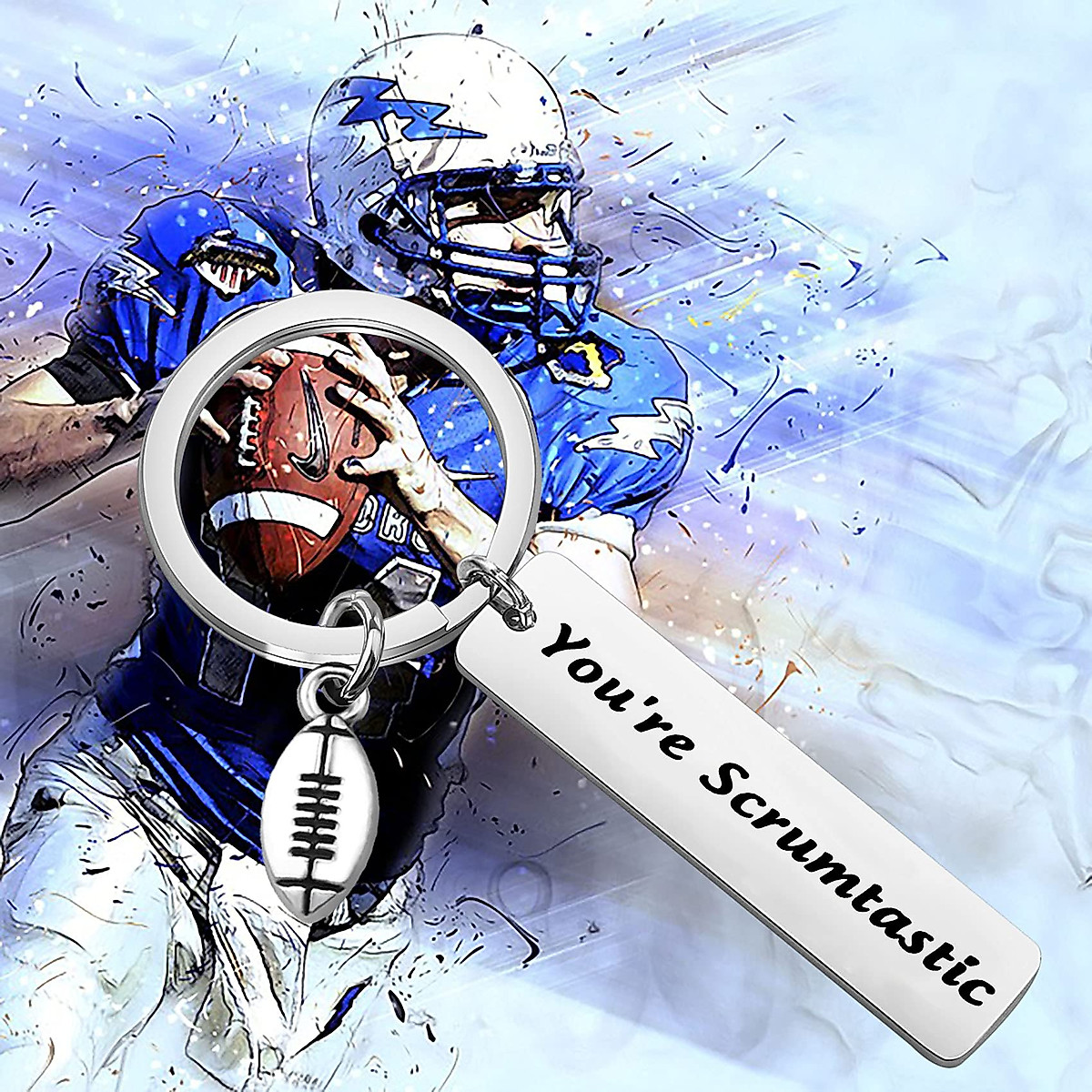 bobauna Rugby Gift You're Scrumtastic Keychain Sports Jewelry Rugby Team Gift For Rugby Coach/Player/Rugby Ball Club Member (you're scrumtastic keychain)