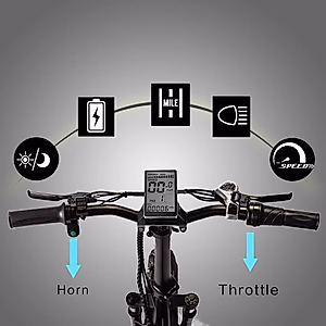 NARRAK Fat Tire Folding Electric Bike 48V 624Wh Lithium Removable Battery Peak 1100W Brushless Motor Max Speed 28Mph M5 Large LCD Display Suspension Step-Over Frame for Adults (S127-Black)