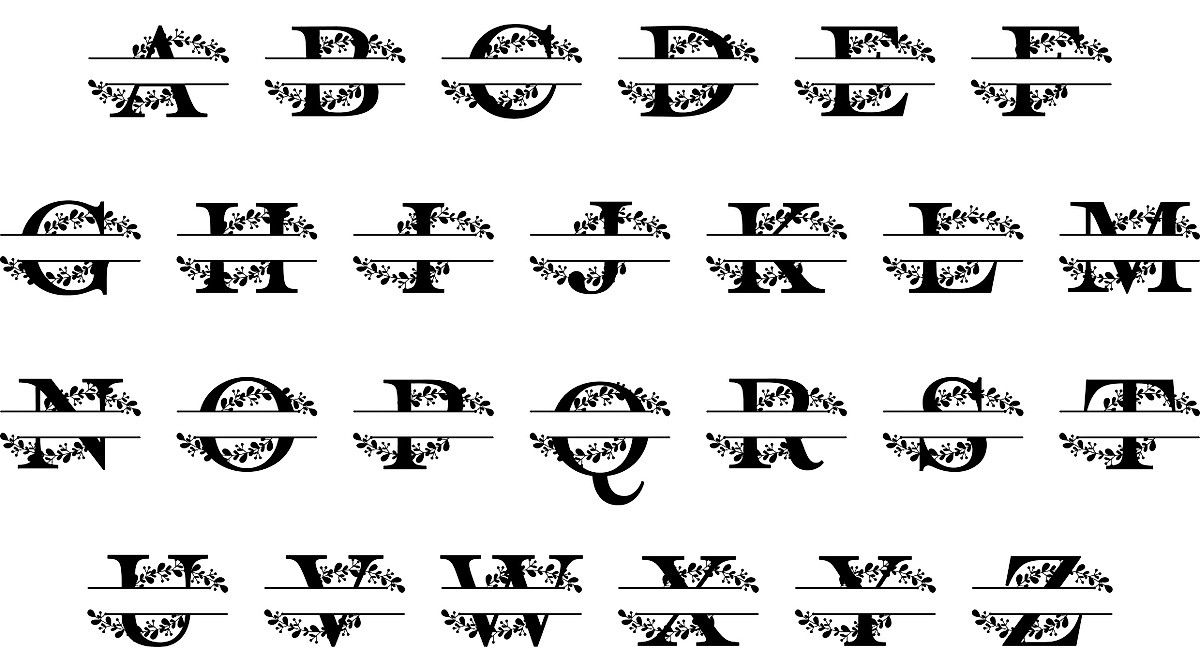 Custom Vinyl Name Split Monogram Decals - Personalize Yours