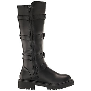 Steve Madden Girls Shoes Girls Brookee Motorcycle Boot, Black, 2 Little Kid