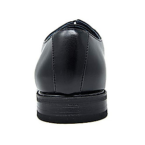 Bruno Marc Men's Prince-6 All Black Leather Lined Dress Oxfords Shoes Size 13 M US