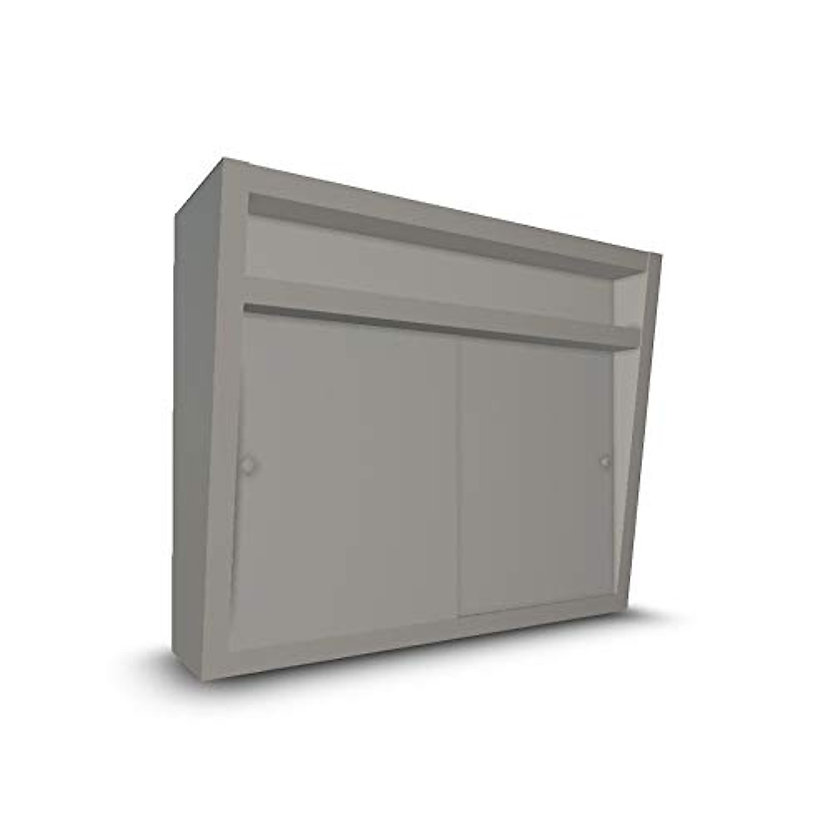 Ketcham SDL-2419-24" W x 19" H Sliding Door Series Surface Mounted Polished Edge Mirror Door Medicine Cabinet