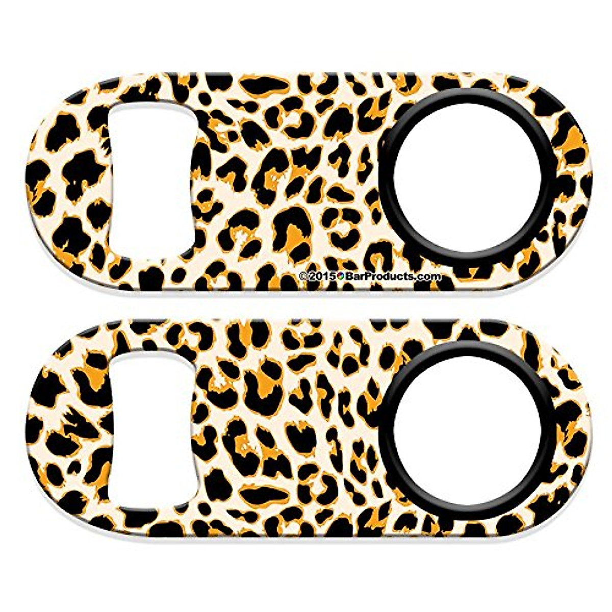 BarConic Mini Opener with Retractable Reel - Orange Cheetah