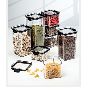 XBWEI 4pcs Kitchen Containers Seasoning Box Organizer Storage Jars for Cereals Jar for Bulk Jars with Lid