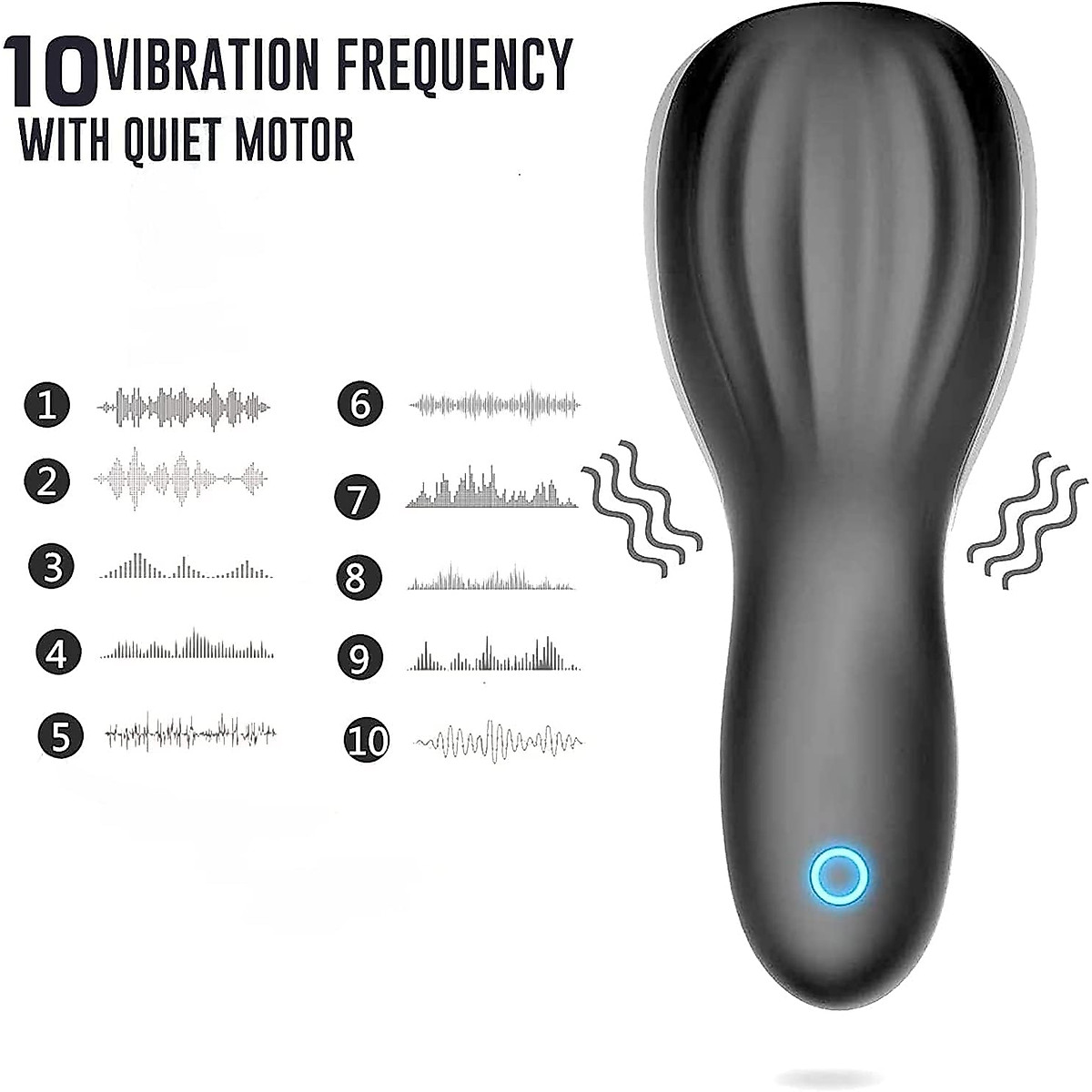 pawsey Male Masturbator Electric Pocket Unisex Masturbator Dual-Use Vagina Mode Penis Stimulation Toy with Thrust Rotating Hoody Sex T-Shirt Sex Toy Black 85k
