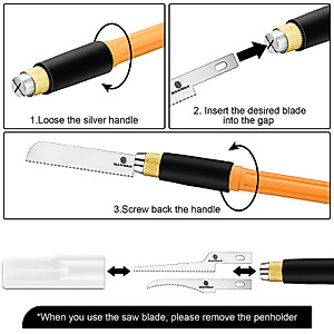 Mini Hand Saw Model Tools Modelling Knife Hobby DIY Craft Razor Saw Hacksaw Tool Kit with 9 Pieces Craft Blades for Hand Cutting Tree Limbs and Branches