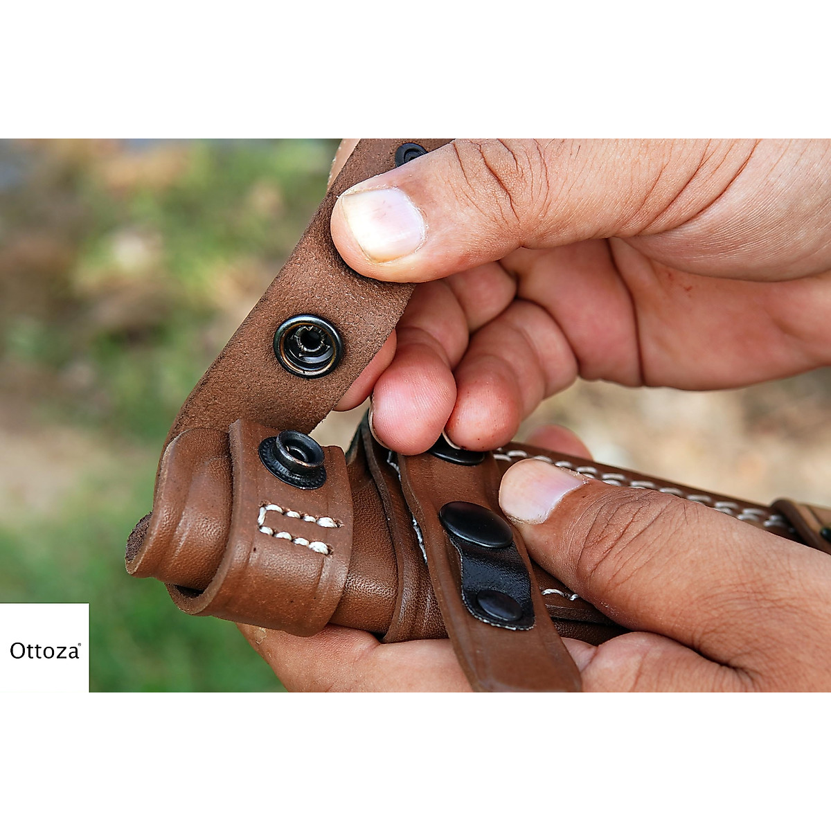 Ottoza TOP GRAIN Leather Knife Sheaths for Fixed Blade Knives, RIGHT HAND Leather Knife Sheath for Belt, Leather Knife Holster Belt Knife Holder, Horizontal Knife Sheath for Belt No:39