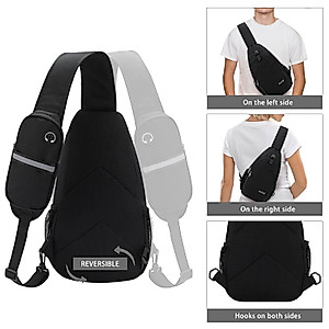 KUTQI Lightweight Sling Backpack Crossbody Bag for Travel Hiking Chest Bag