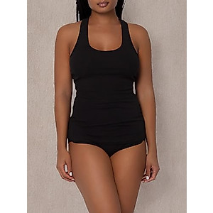 Smart & Sexy Women's Cloud Cotton Comfort Collection Tank Top & Boy Short Sleep Set, BLACK HUE, X-Large