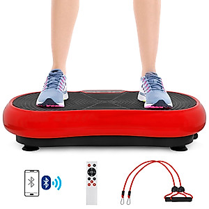 ZENY Vibration Plate Exercise Machine, Whole Body Workout Vibration Fitness Platform for Weight Loss, Toning Wellness, Home Gym Equipment (Red)