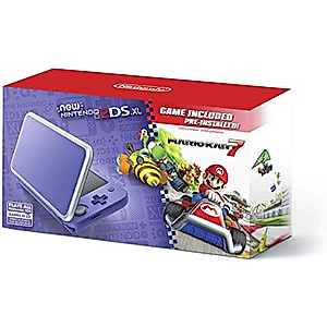 New Nintendo 2DS XL - Purple + Silver With Mario Kart 7 Pre-installed - Nintendo 2DS