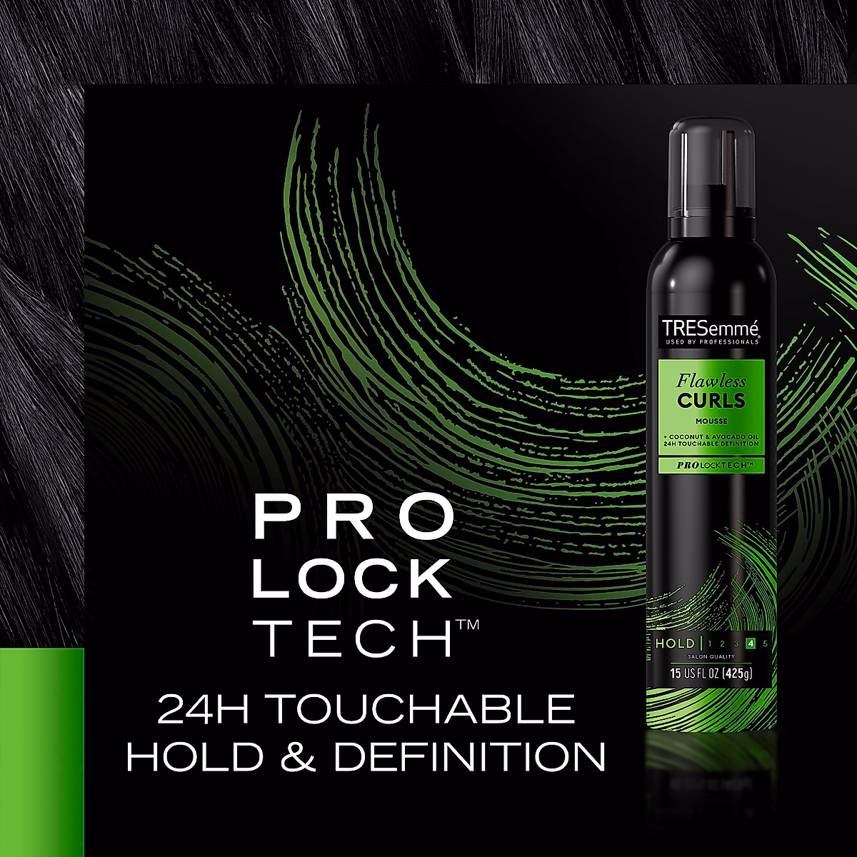 TRESemmé Hair Mousse 2-Pack + Keratin Repair Hair Mask – Flawless Curls Alcohol-Free, Anti-Frizz Hair Products with Heat Protection (3 Piece Set)