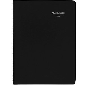 2022 Weekly Appointment Book & Planner by AT-A-GLANCE, 8" x 11", Large, DayMinder, Black (G52000)