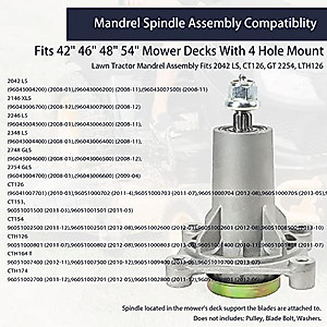 Spindle Assembly fit for Husqvarna 587819701 AYP187292 fit for Craftsman 917289912 917288320 917253701 Replace 187292 192870 532187281 532187292 567253301 587125401 for 42",46",48",54" Deck
